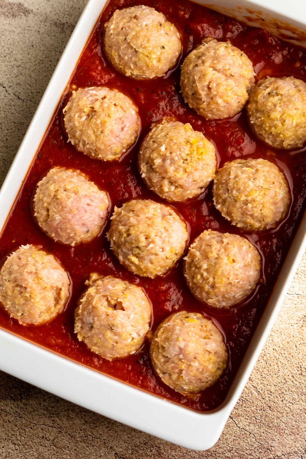 Baked Chicken Parm Meatballs - Everyday Family Eats