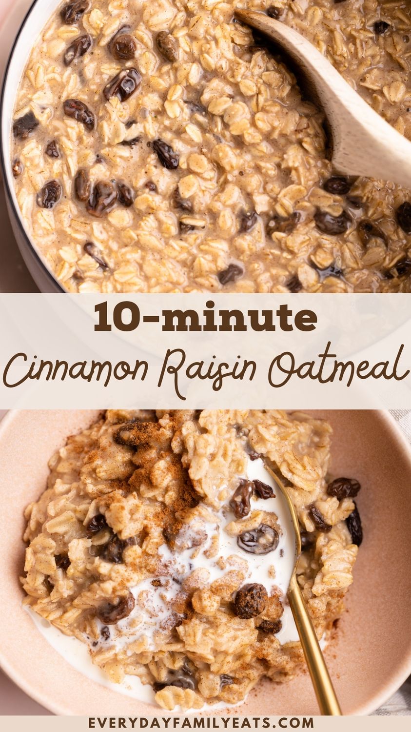 Cinnamon Raisin Oatmeal - Everyday Family Eats