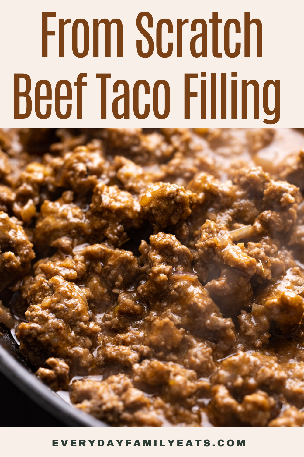 Beef and Refried Bean Taco Filling - Everyday Family Eats