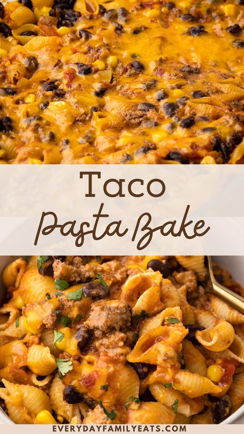 No-Boil Taco Pasta Bake - Everyday Family Eats