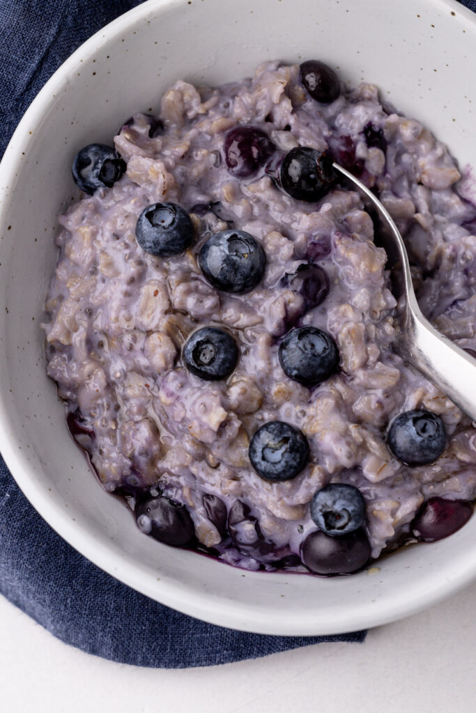 Maple Blueberry Oatmeal - Everyday Family Eats