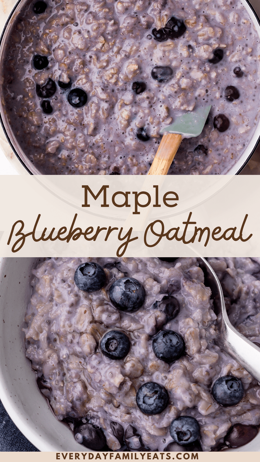 Maple Blueberry Oatmeal - Everyday Family Eats