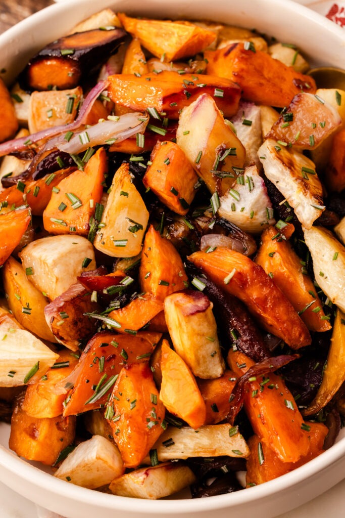 Rosemary Balsamic Roasted Root Veggies - Everyday Family Eats