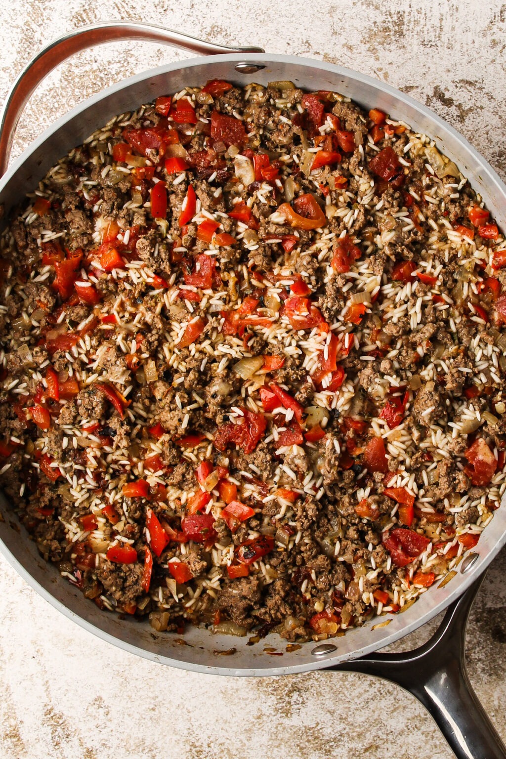 Italian Ground Beef and Rice Skillet - Everyday Family Eats