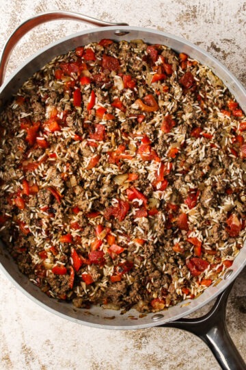 Italian Ground Beef and Rice Skillet - Everyday Family Eats