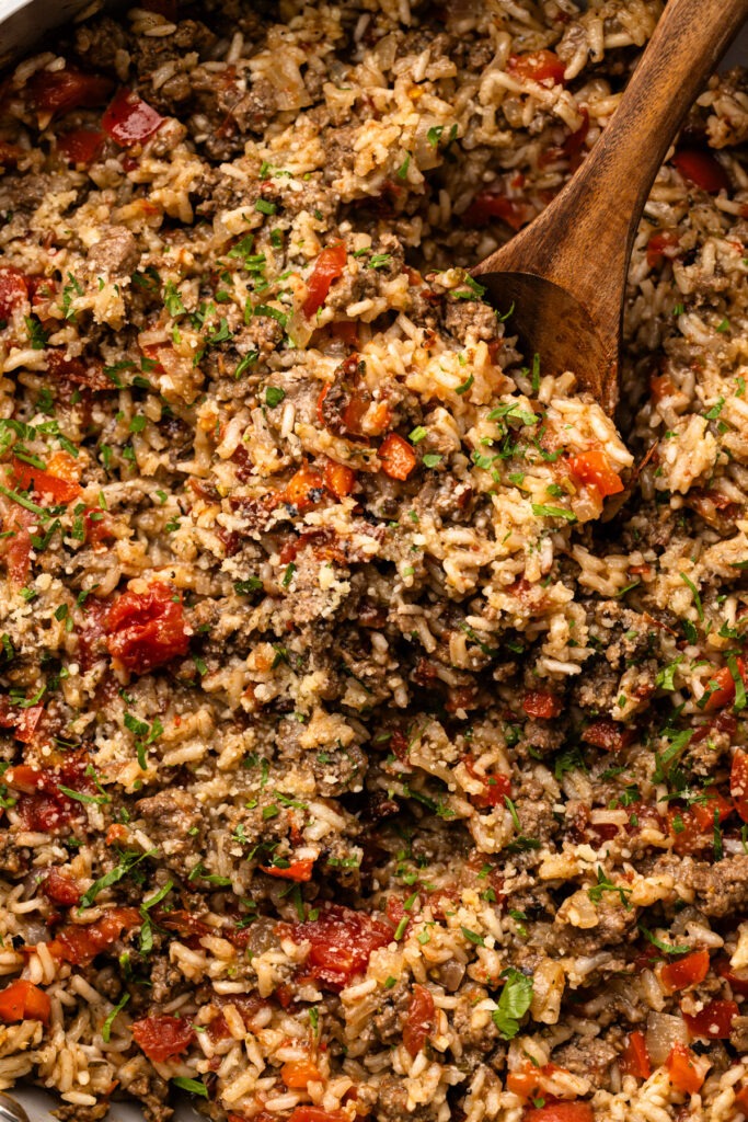 Italian Ground Beef and Rice Skillet - Everyday Family Eats