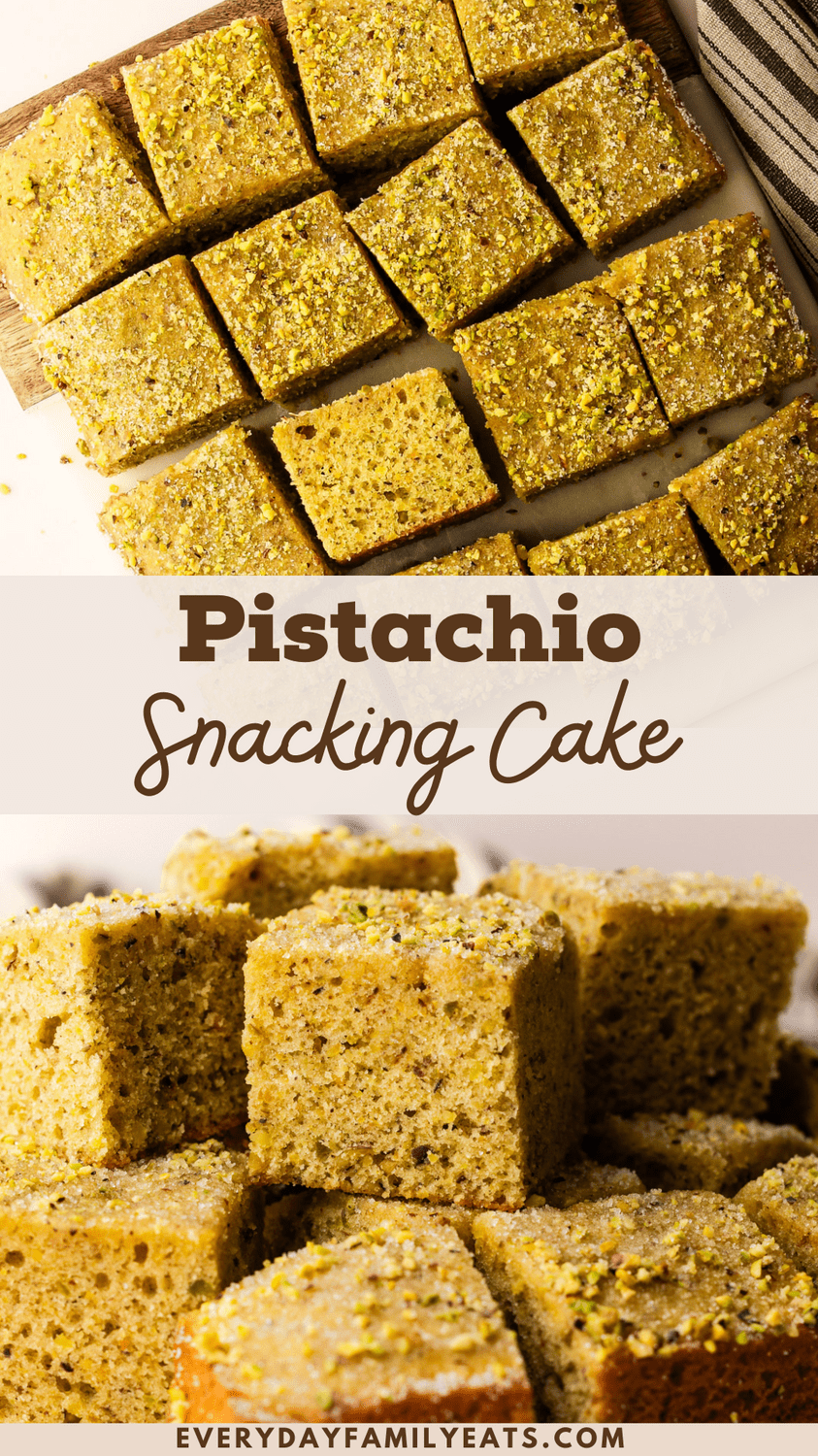 Italian Pistachio Snack Cake - Everyday Family Eats