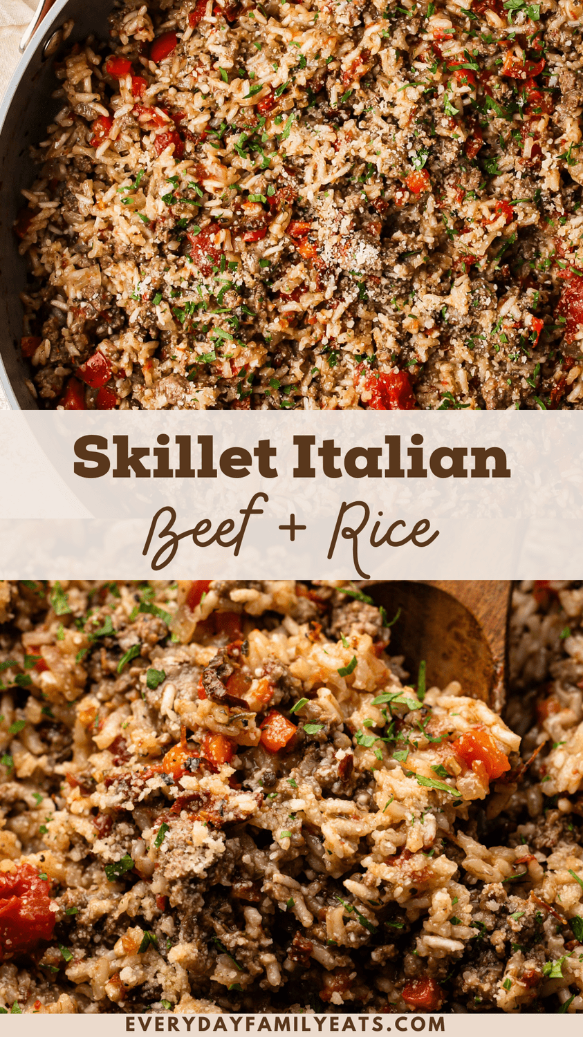 Italian Ground Beef and Rice Skillet - Everyday Family Eats