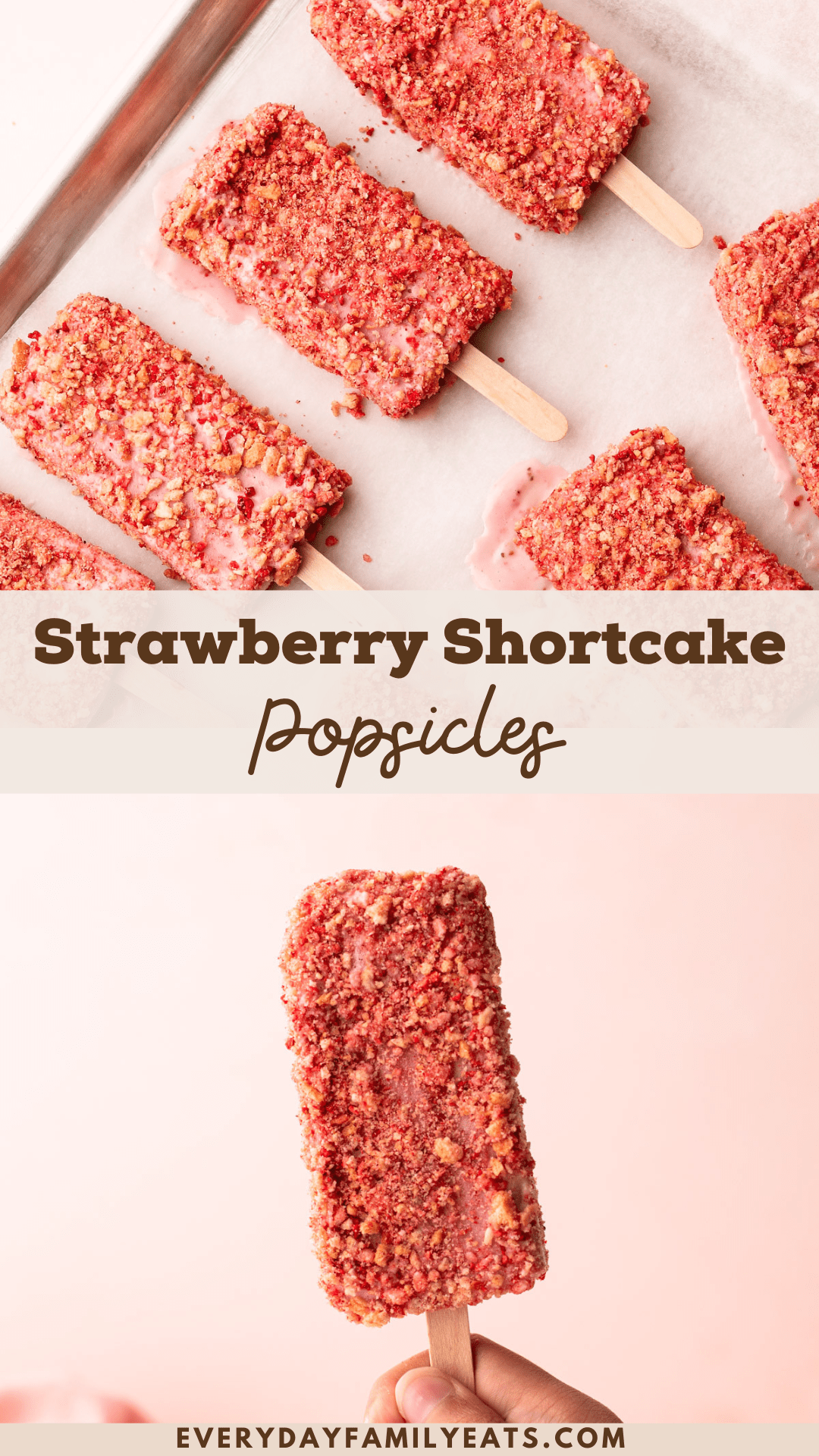 Strawberry Shortcake Popsicles - Everyday Family Eats